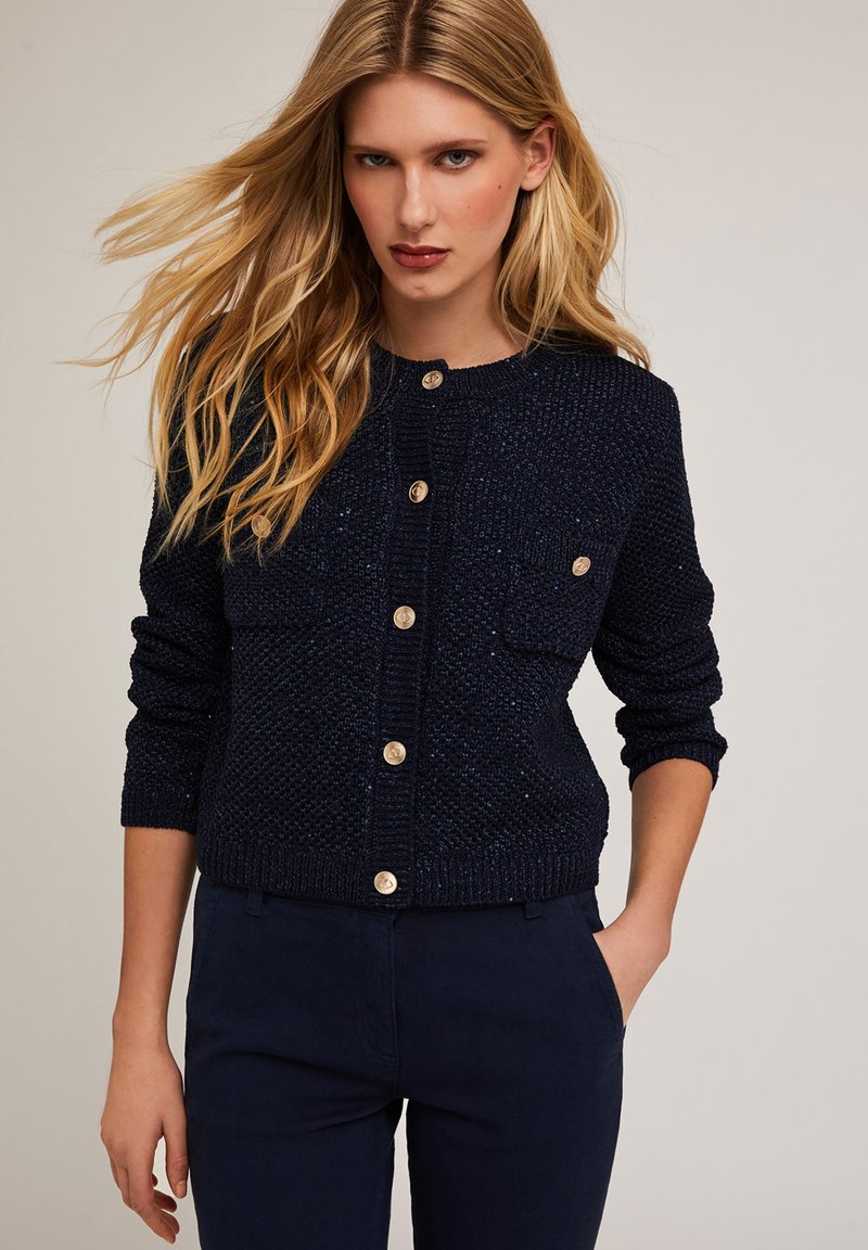 Motivi CON FILO IN PAILLETTES - Strickjacke - blu/blau - Zalando.at