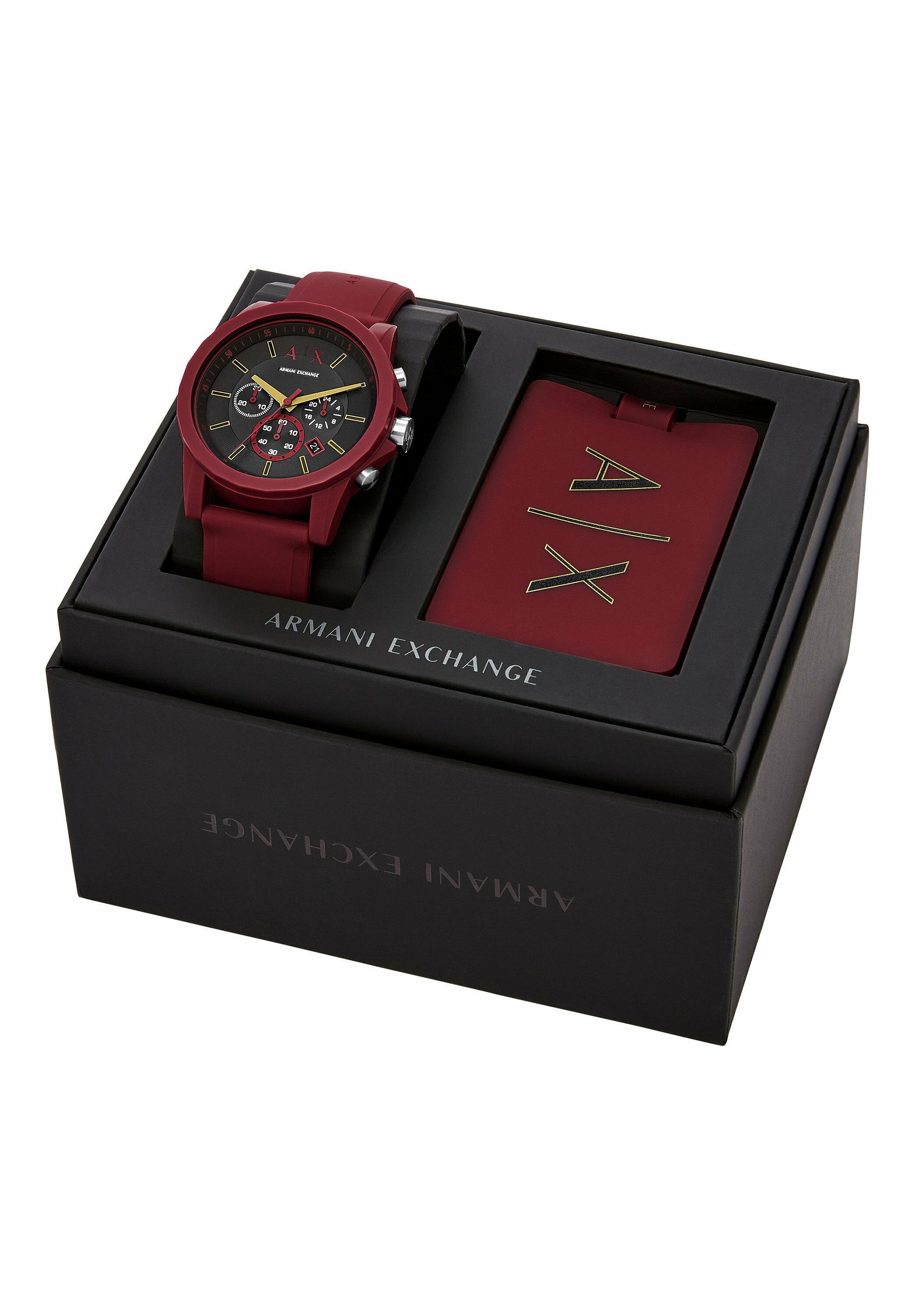 Armani exchange red watch store