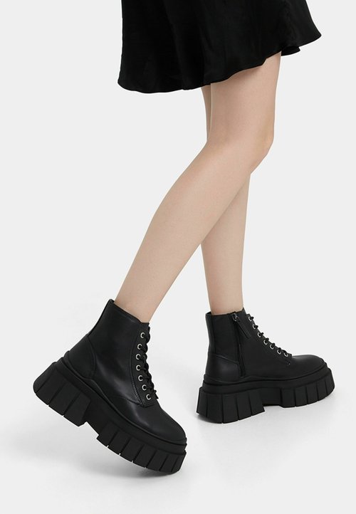 Buffalo VEGAN ASPHA MID - Plateaustøvletter - white/hvid - Zalando.dk