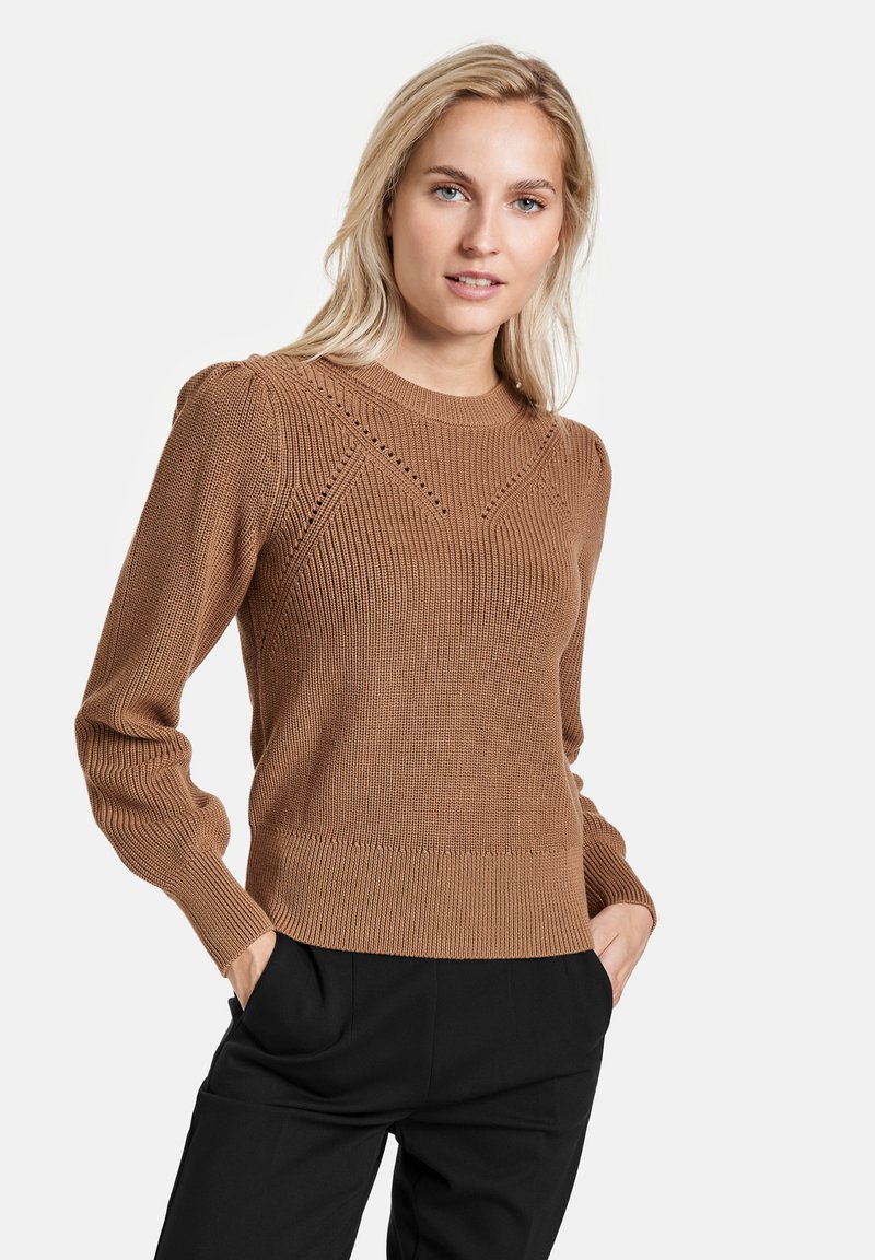 Taifun LANGARM RUNDHALS - Pullover - warm maroon/marron - ZALANDO.FR