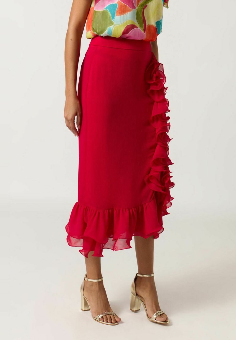 NAF NAF AB03 YHNJ46A - Bleistiftrock - pink/rot - Zalando.de