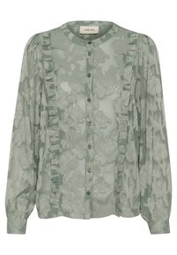 Cream YANA - Button-down blouse - laurel wreath/dark green - Zalando