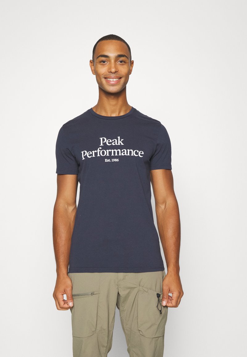 Peak Performance ORIGINAL TEE - Print T-shirt - blue shadow/blue ...