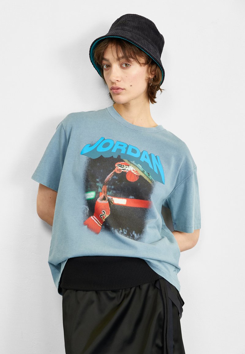 Jordan TEE - T-shirt med print - ozone blue/svart - Zalando.se