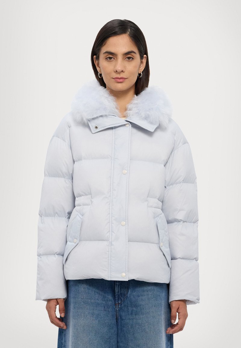 Yves Salomon DOUDOUNE - Gewatteerde jas - sky blue/lichtblauw - Zalando.nl