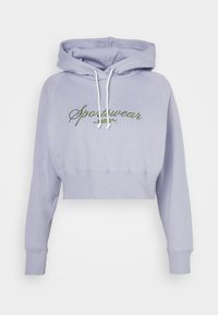 Puma CLASSICS CROPPED HOODIE - Pusa - gray fog/sinakashall - Zalando.ee