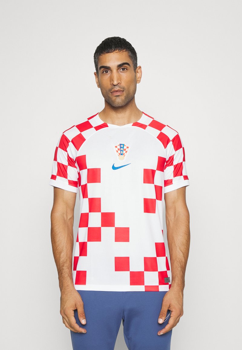 Nike Performance CROATIA STADIUM HOME - Bluză fotbal - white/battle ...