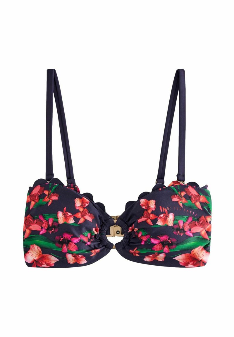 B by Ted Baker FLORAL HALTERNECK BANDEAU - Bikiniöverdel - navy/blå ...