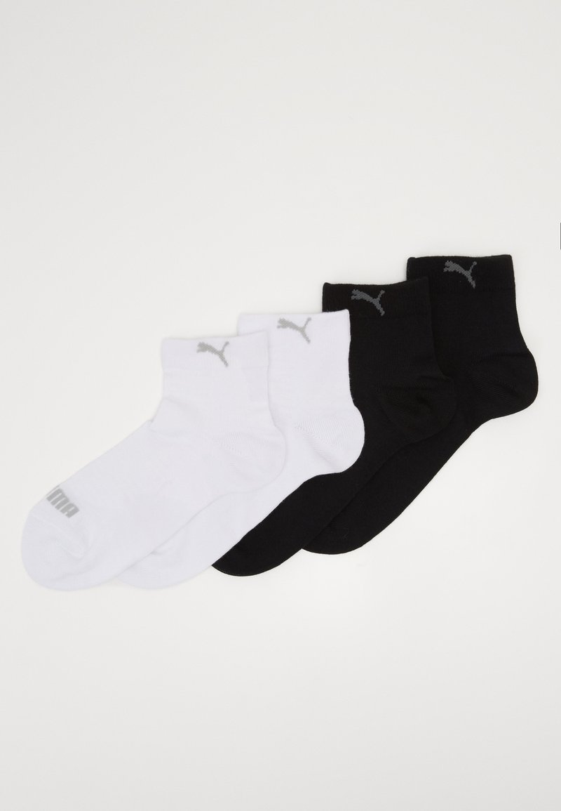 Puma QUARTER WOMEN 4 PACK - Socks - black/white/black - Zalando.co.uk
