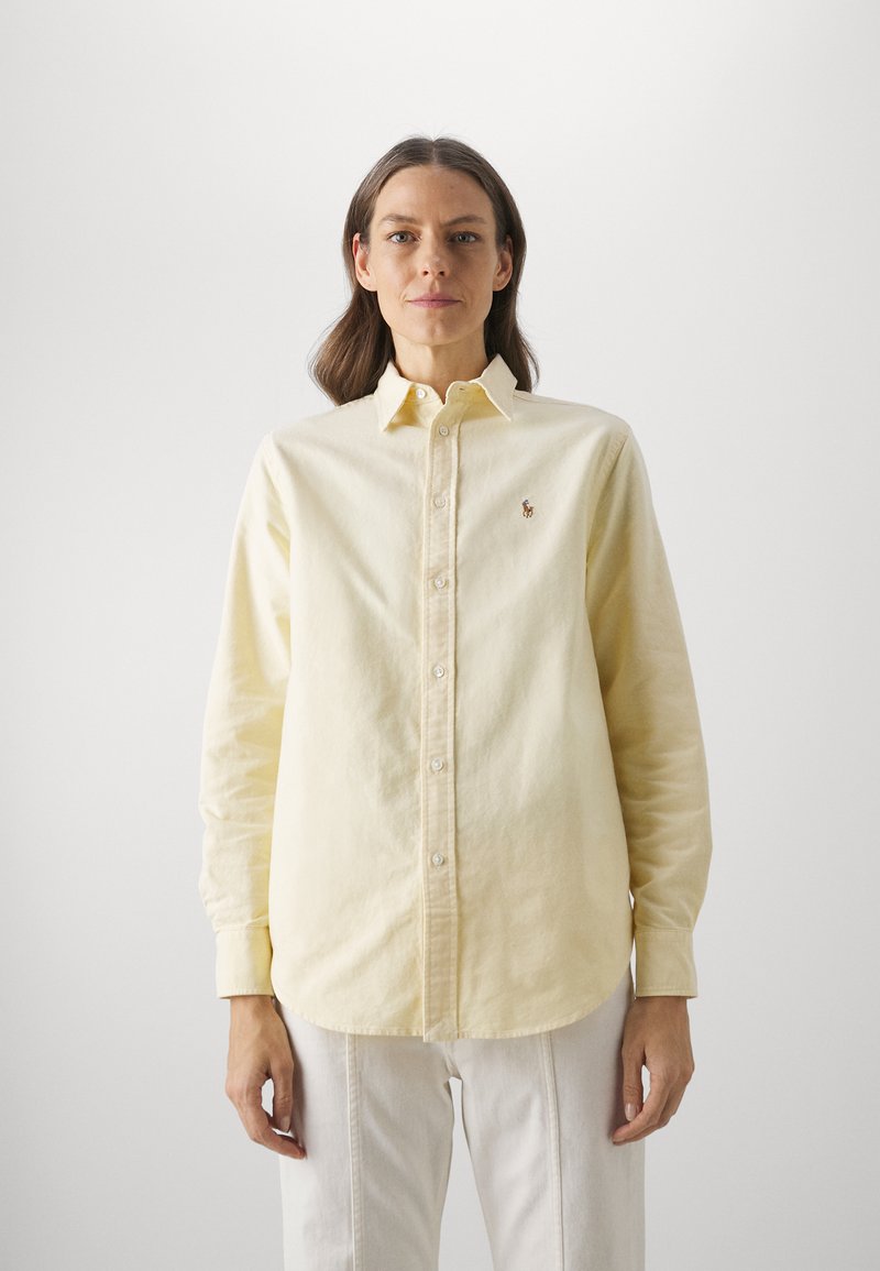 Polo Ralph Lauren LONG SLEEVE BUTTON FRONT - Chemisier - wicket yellow ...