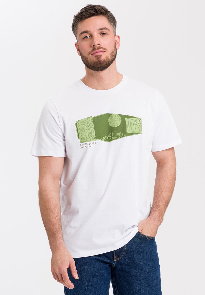 Cross Jeans T-Shirt print - white/weiß - Zalando.de