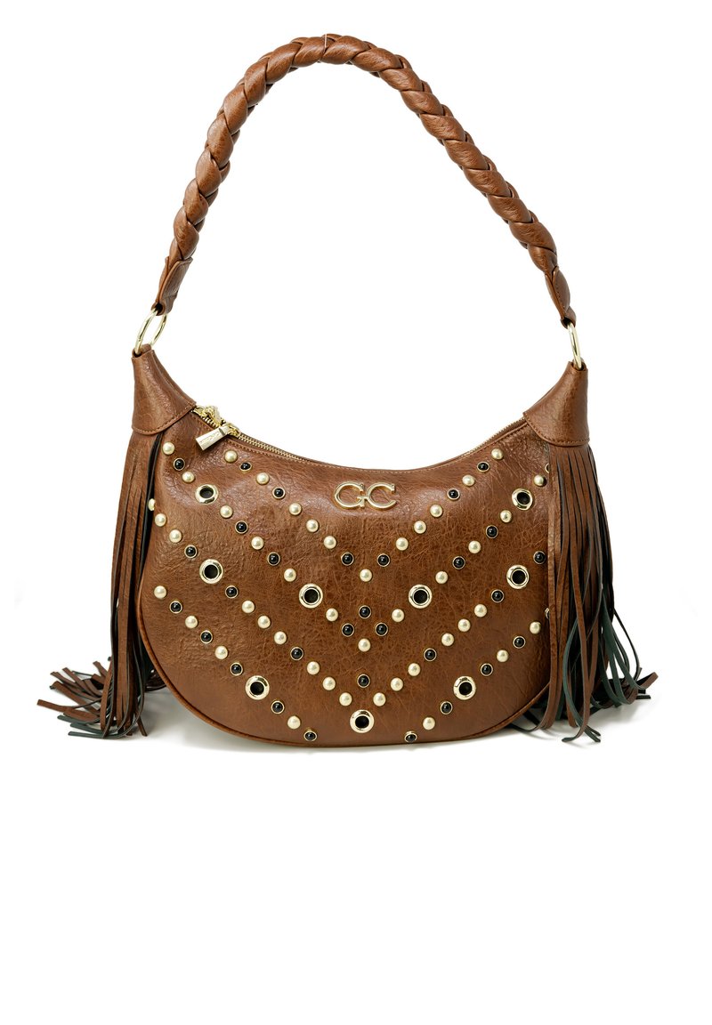 Gio Cellini JULIA BIG FRANGE BB054 - Kabelka - brown/hnědá - Zalando.cz