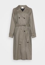 Kaffe KAOLINA - Trench - houndstooth/sand/blue/beige - ZALANDO.FR
