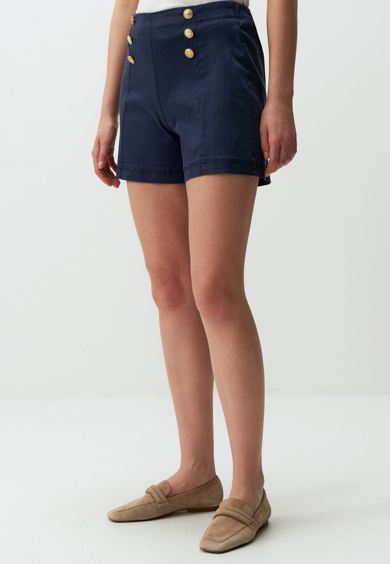 Jimmy Key HIGH WAIST BUTTON DETAILED - Shorts - dark blue - Zalando