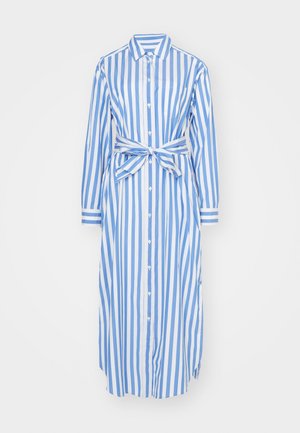 Polo Ralph Lauren LONG SLEEVE DAY DRESS - Robe chemise - white/light blue/blanc - ZALANDO.CH