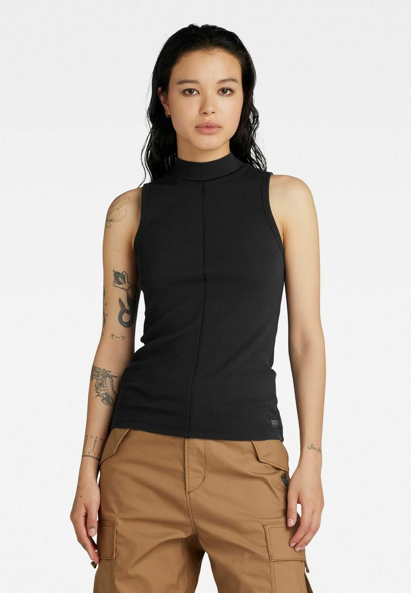 G-Star OPEN BACK MOCK SLIM - Top - dk black/negro - Zalando.es