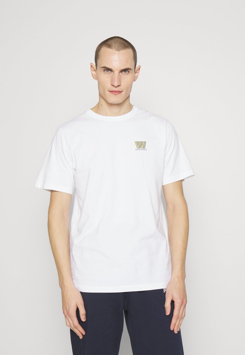 Wood Wood SAMI LOGO - T-Shirt basic - white/weiß - Zalando.at