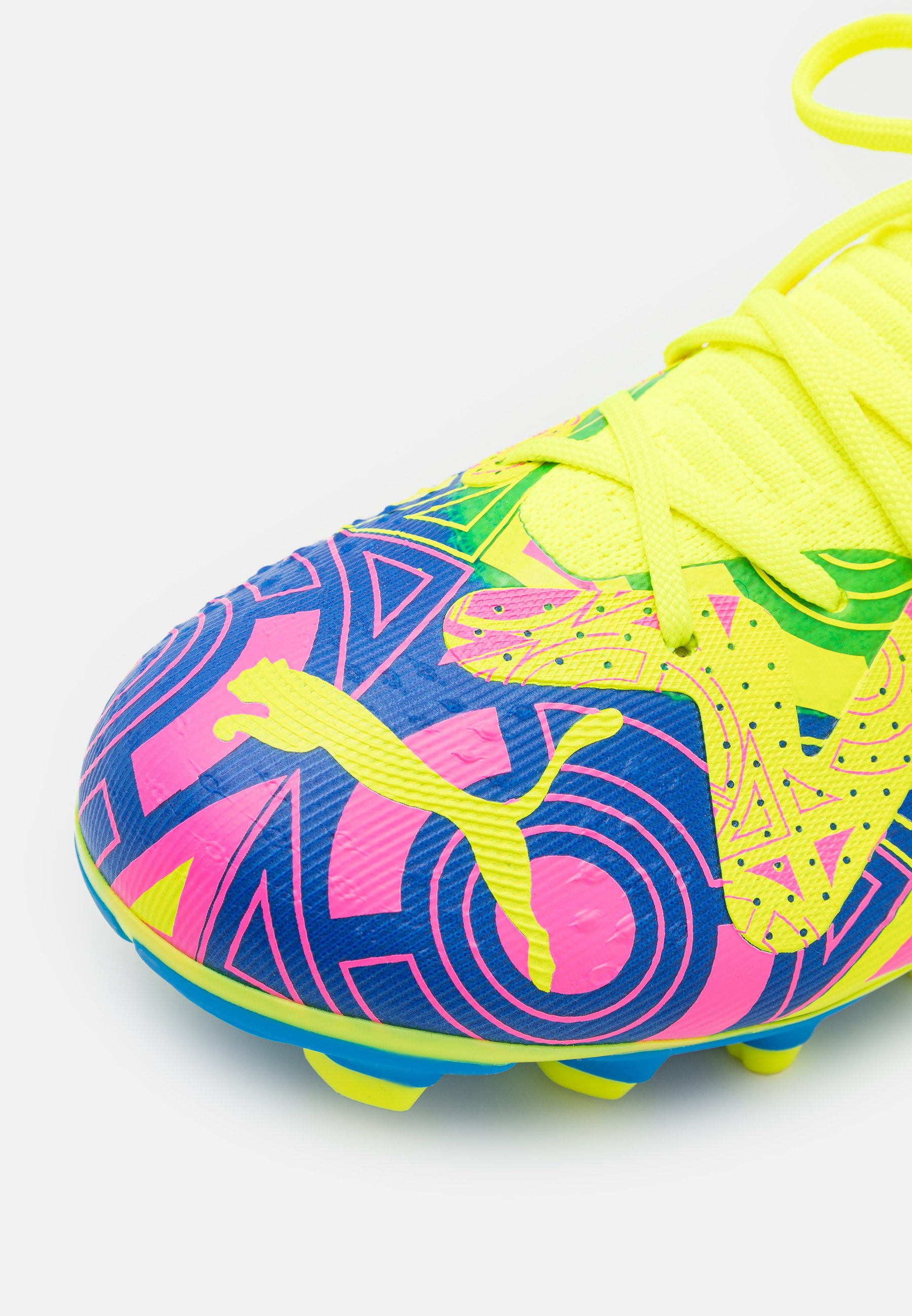 Puma FUTURE MATCH ENERGY FG AG JR UNISEX Moulded stud football boots ultra blue yellow alert luminous pink blue Zalando