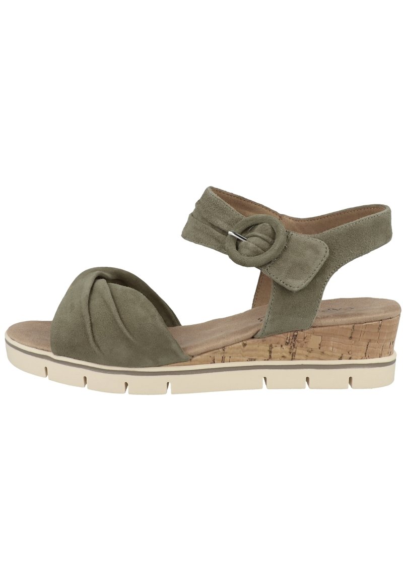 Caprice Sandaler m/ kilehæl - cactus suede (9-28700-28-759)/grøn ...