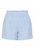 Pieces PCVILDE BRODERIE ANGLAISE - Short - cashmere blue/bleu clair - ZALANDO.FR