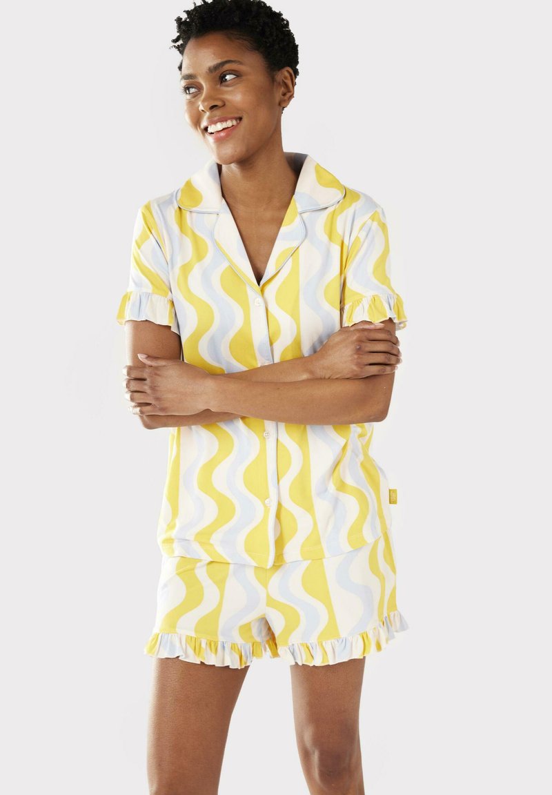 Chelsea Peers MULTI WAVY HOLIDAY BUTTON UP SET - Pyjama - off white ...