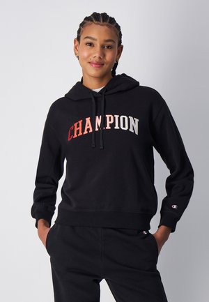 Champion CLASSIC SMALL LOGO AMERICAN CLASSICS - Sweat à capuche - black ...
