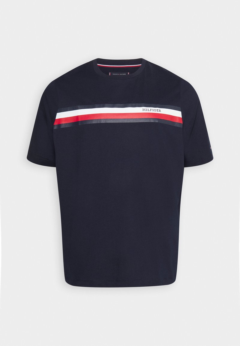 Tommy Hilfiger MONOTYPE CHEST TEE - Print T-shirt - desert sky/dark ...