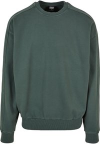 Urban Classics HEAVY TERRY GARMENT DYE CREW - Sweatshirt - bottlegreen ...