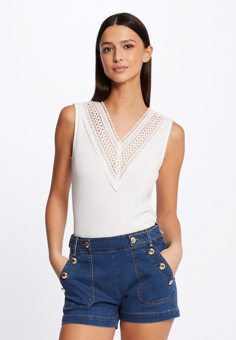 Morgan TANK WITH WIDE STRAPS - Top - off white/crema - Zalando.es
