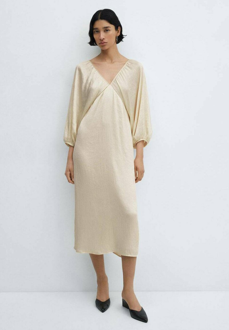 Mango Robe de jour - rå/beige - ZALANDO.FR