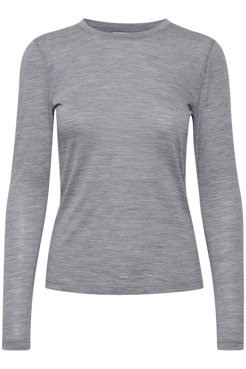 Gestuz NINIA ROUNDNECK - Striktrøje - grey/grå - Zalando.dk