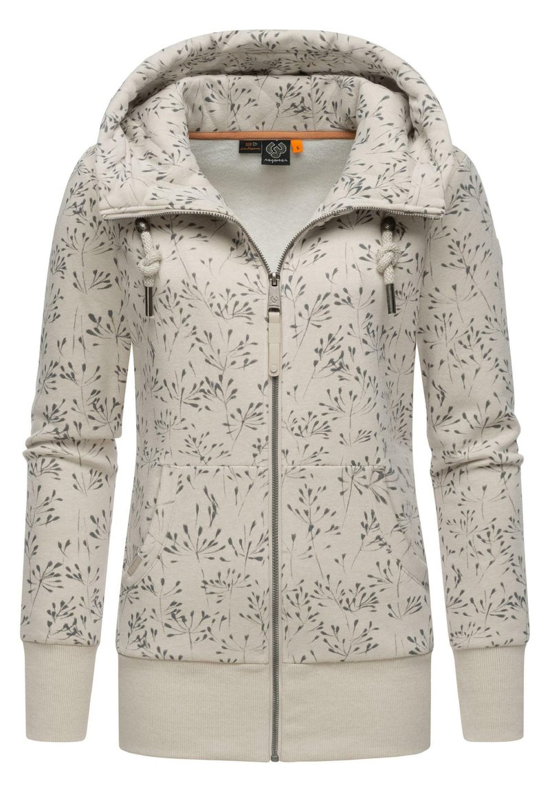 Ragwear ZIP FLOWERS - Sweatjacke - bone/beige - Zalando