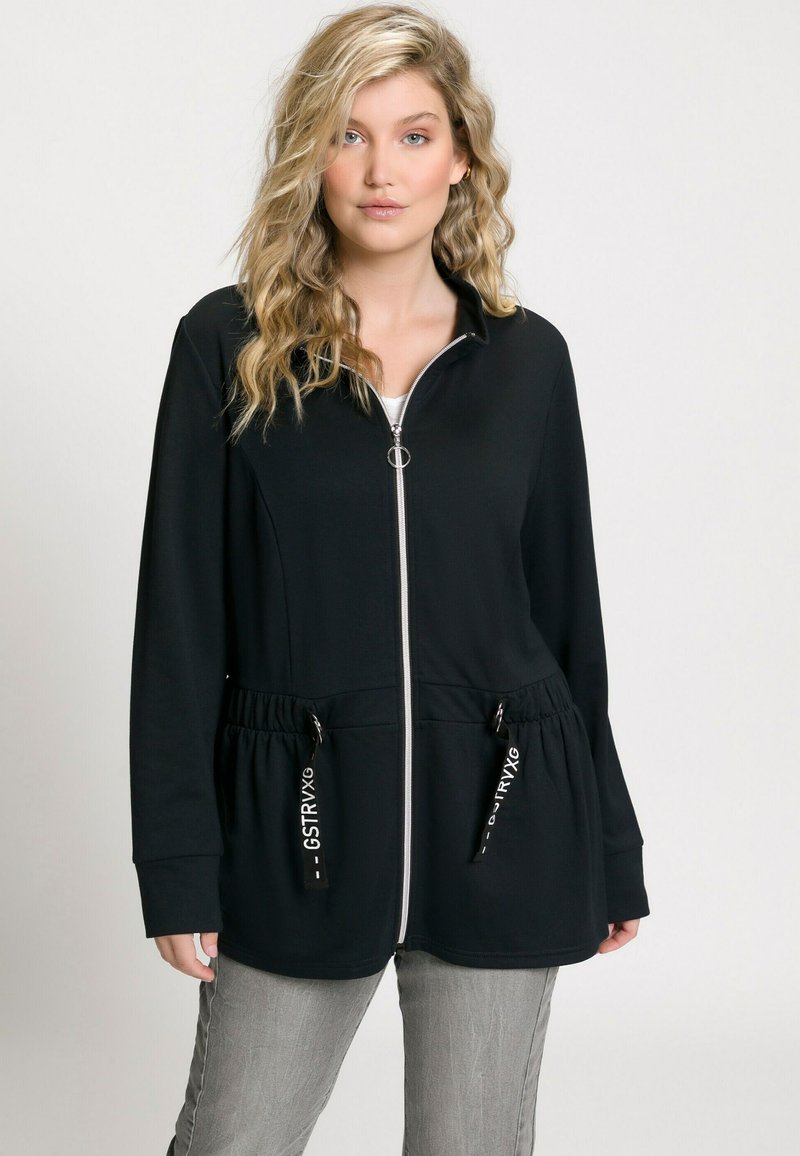 Ulla Popken Bluza rozpinana/czarny - Zalando.pl