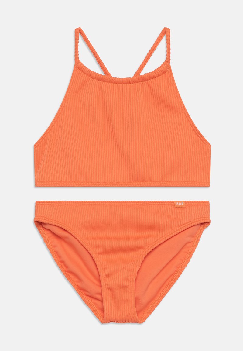 Abercrombie And Fitch High Neck Bikini Orange Coral Zalando