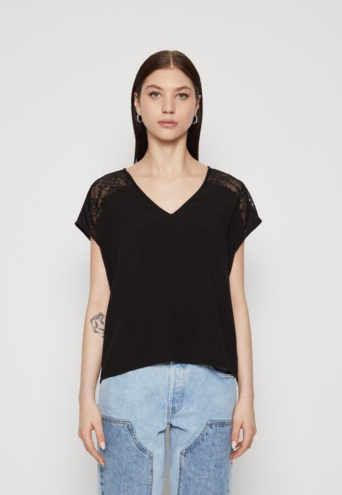 Vero Moda VMBECCA PLAIN - Bluse - black/sort - Zalando.dk