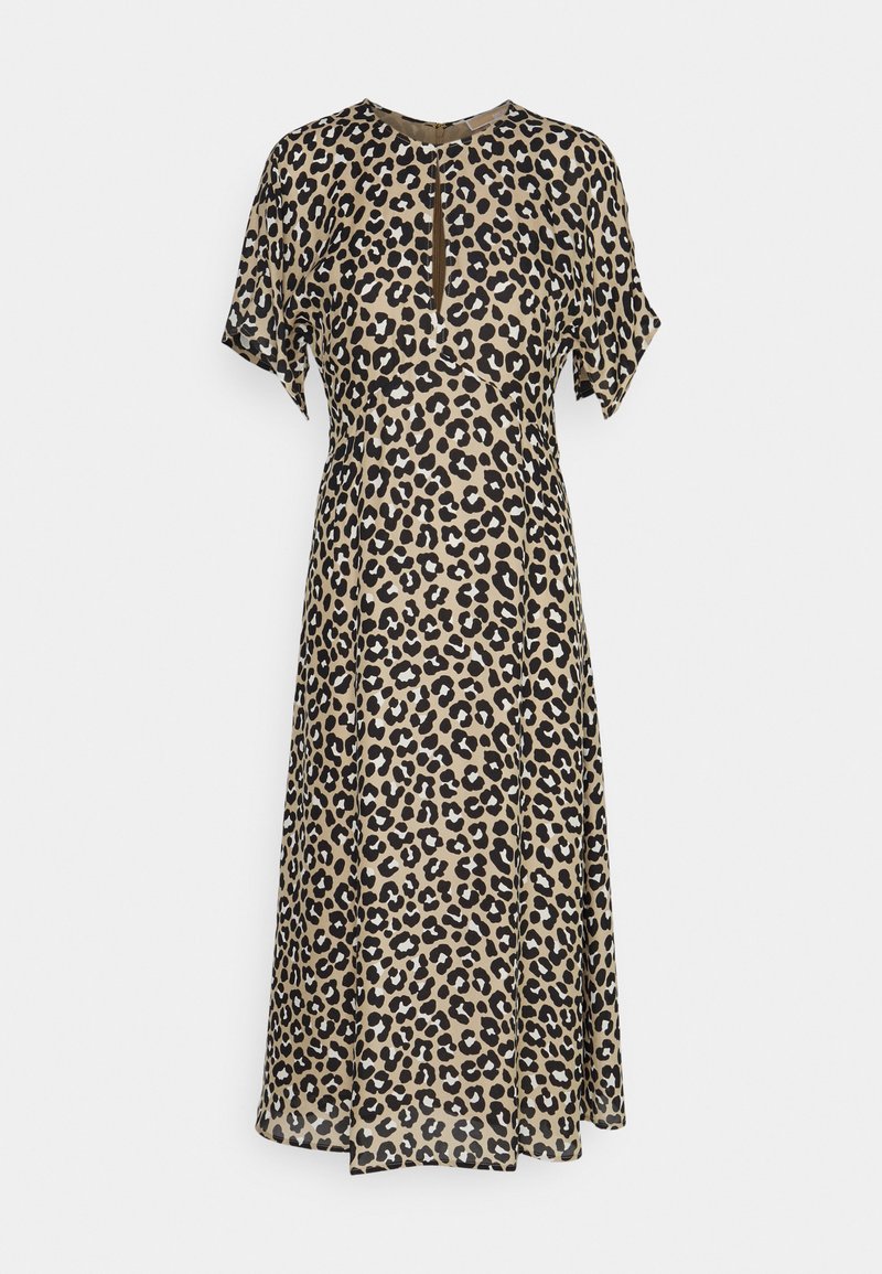 MICHAEL Michael Kors SAT CHEETAH - Robe de jour - khaki/black/noir ...