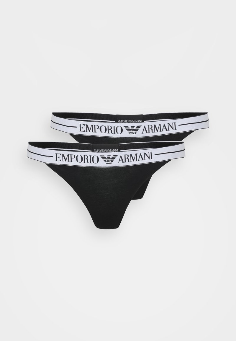 Emporio Armani THONG 2 PACK - String - black/noir - ZALANDO.FR