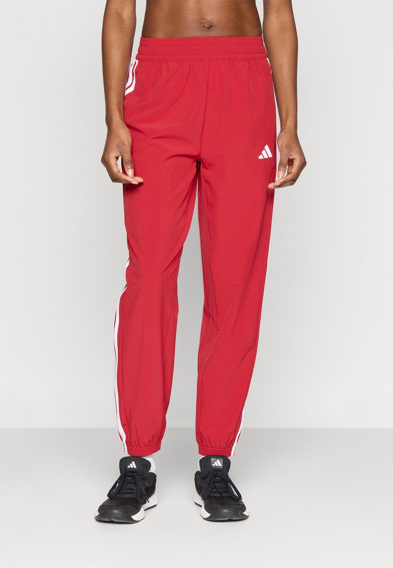 adidas Performance Joggebukse - active maroon/white/vinrød - Zalando.no