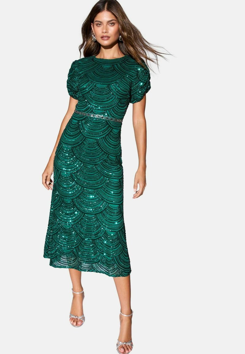 Faszinierend Festliches Kleid Grn Knielang Bild