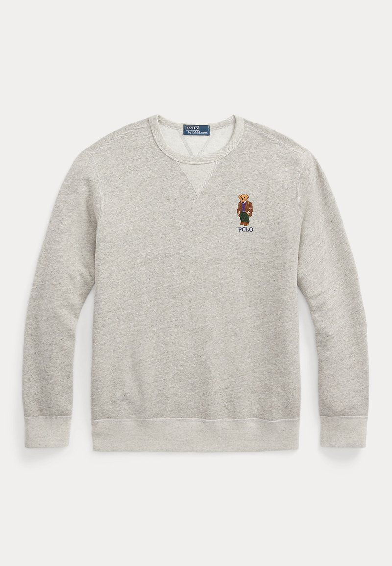 Polo Ralph Lauren LONG SLEEVE - Sweater - grey heather/grijs gemêleerd ...