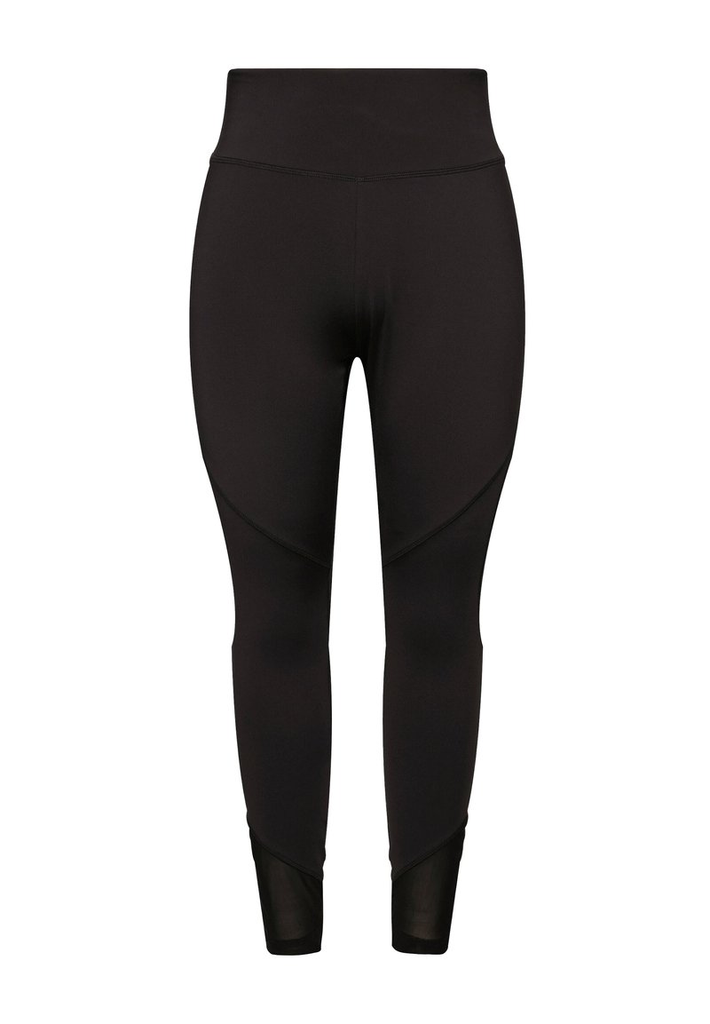 Ulla Popken PANEL - Leggings - black/negro - Zalando.es