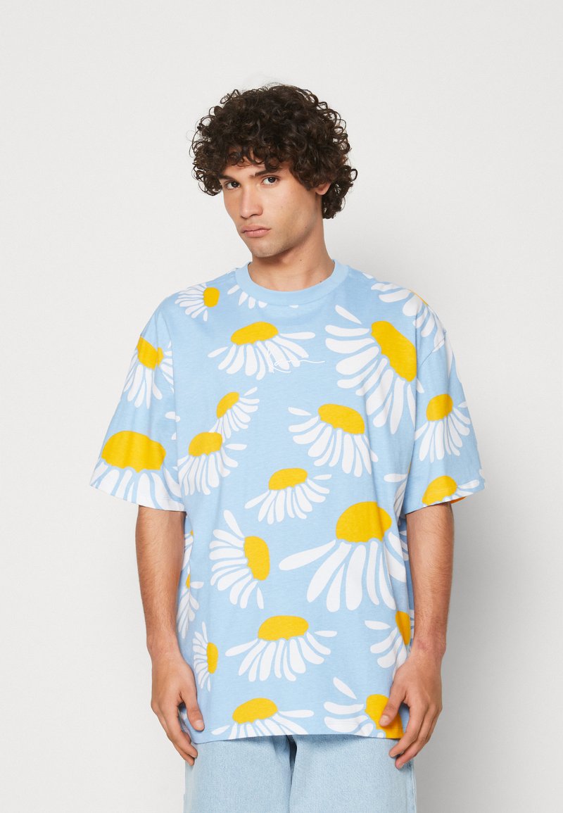 Karl Kani SMALL SIGNATURE DAISY TEE UNISEX - T-shirts print - blue ...