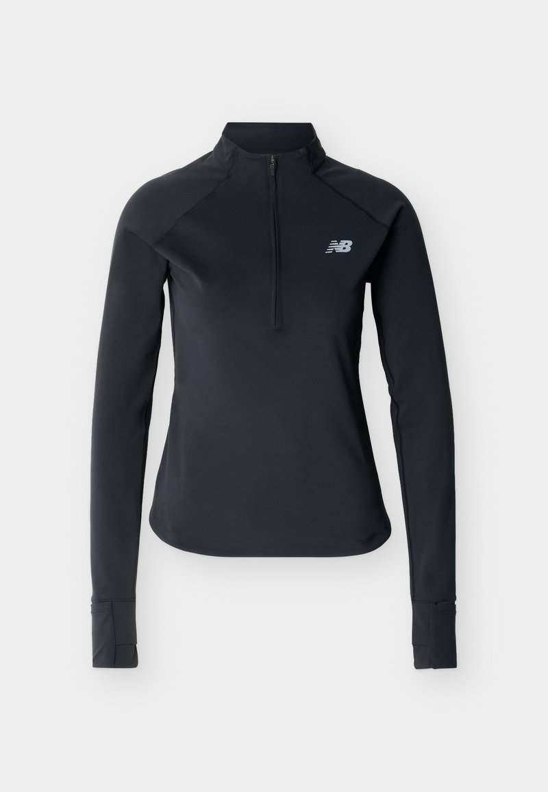 New Balance HARMONY HALF ZIP - Long sleeved top - black - Zalando.co.uk