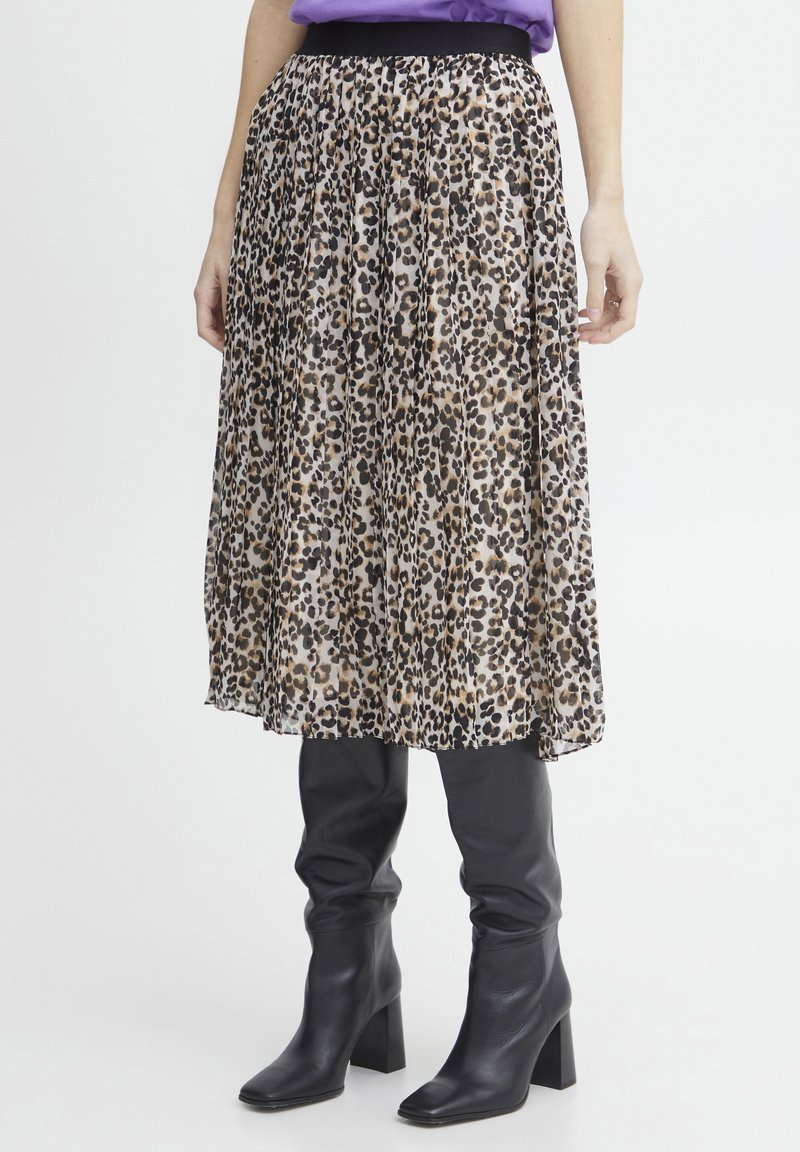 ICHI IHNALLA - A-lijn rok - leo mix/bruin - Zalando.be