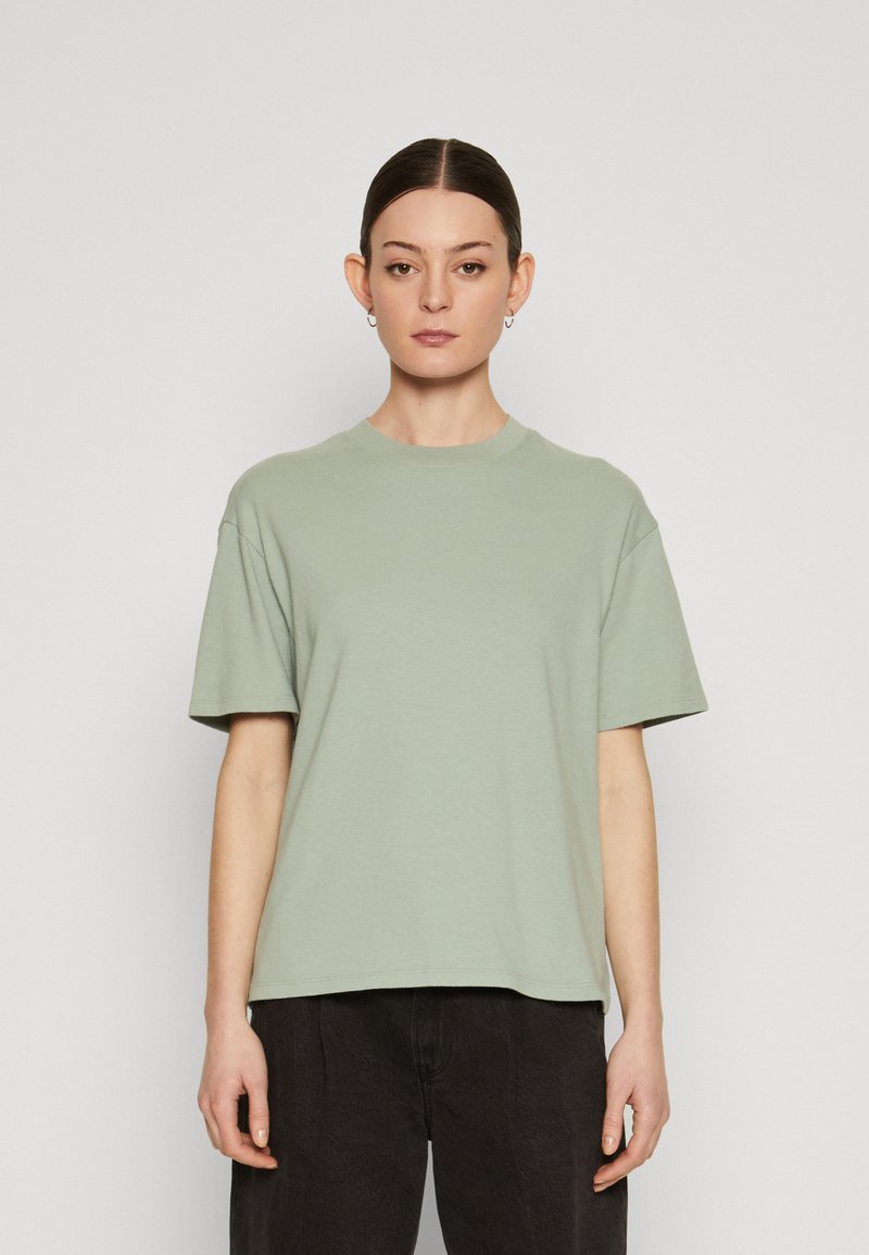 Abercrombie & Fitch EASY TEE - Tricou basic - green milleu/verde - Zalando.ro