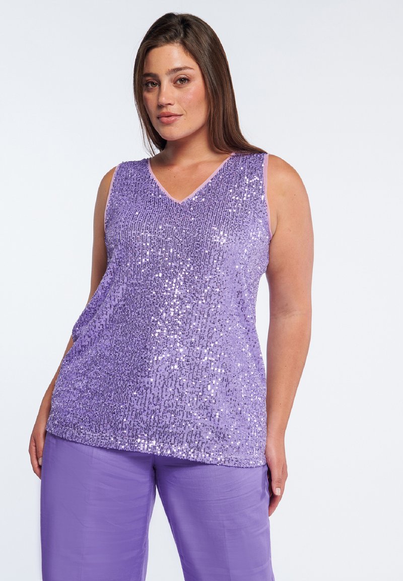 Fiorella Rubino MIT PAILLETTEN - Top - viola/violet - Zalando.ro
