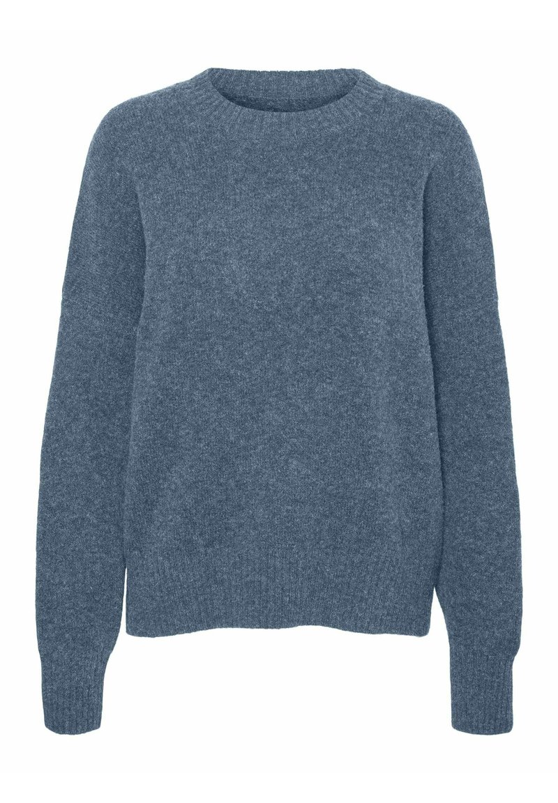 Vero Moda VMBOOM O NECK PULLOVER - Strikkegenser - china blue/blå ...