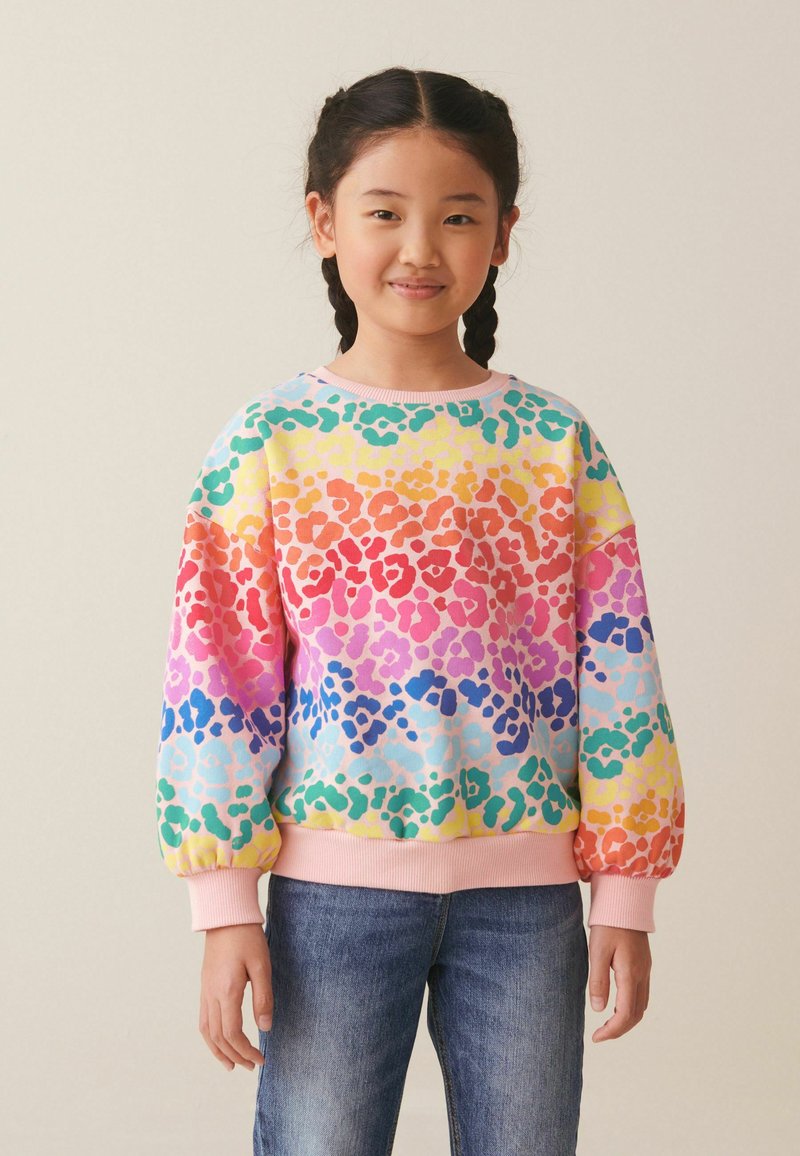 Next CREW - Sweatshirt - multi rainbow animal/ljusrosa - Zalando.se