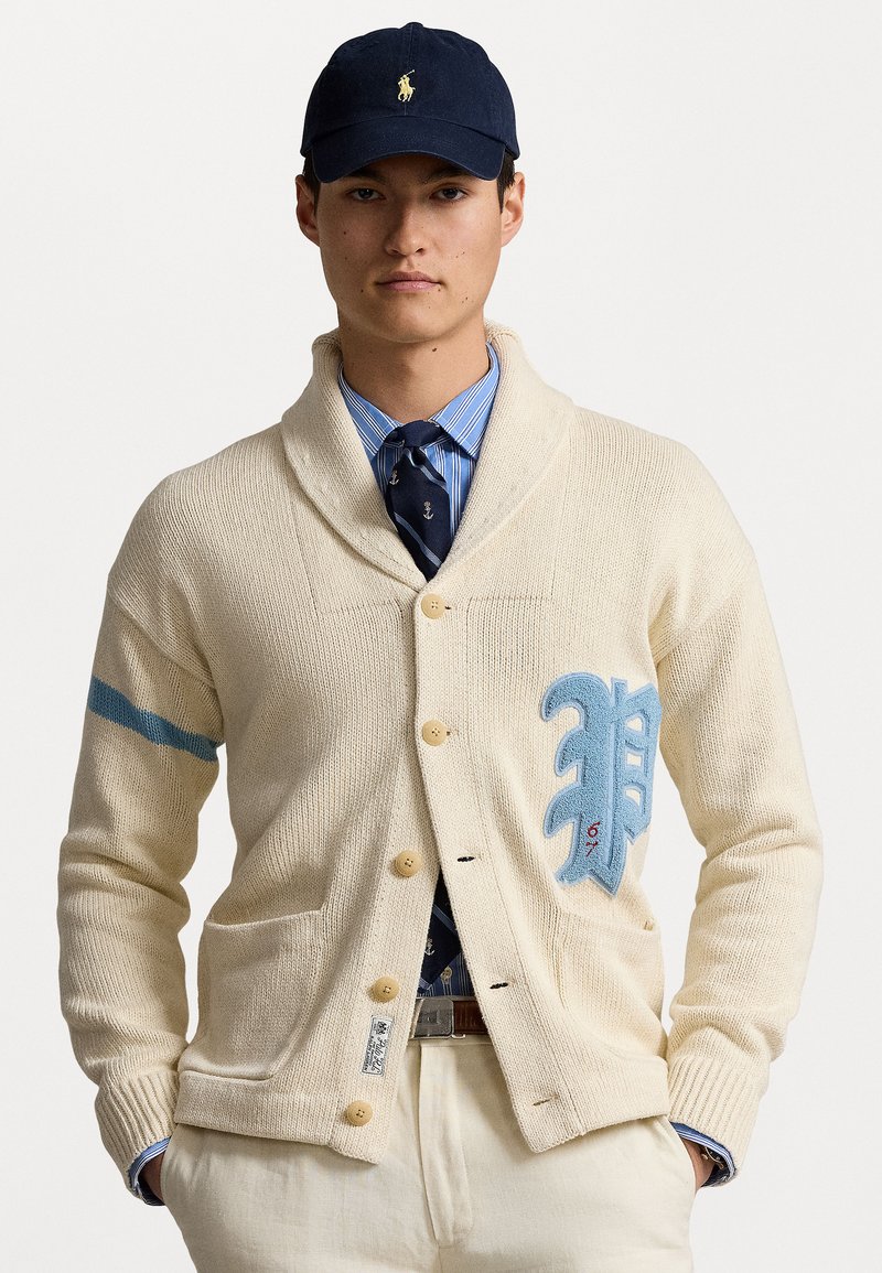 Polo Ralph Lauren CARD LONG SLEEVE - Neuletakki - andover cream combo ...