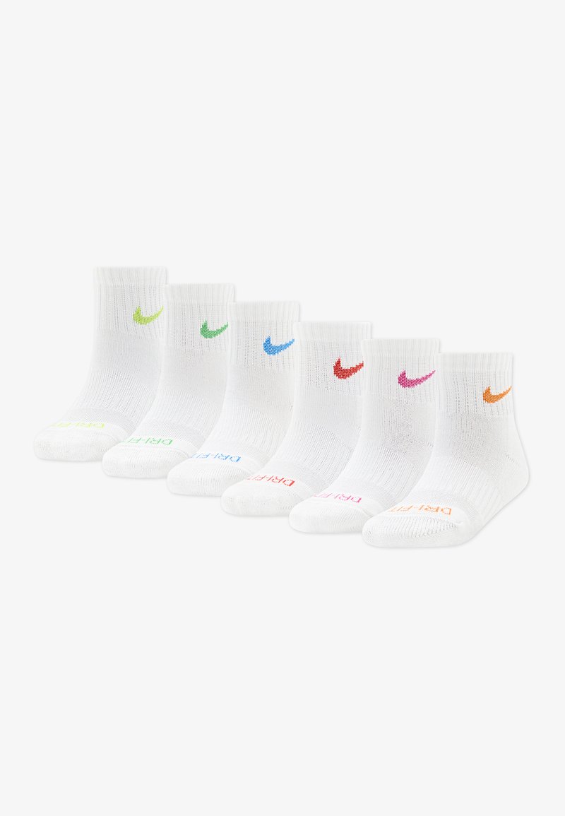 Nike Sportswear BASIC QUARTER 6 PACK - Socks - volt/white - Zalando